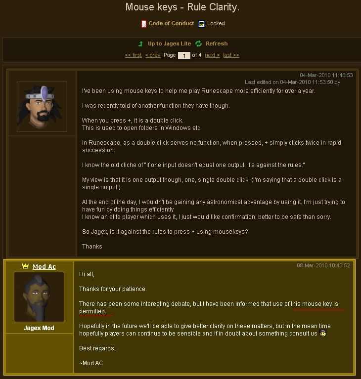 Mousekeys against rules? : r/2007scape