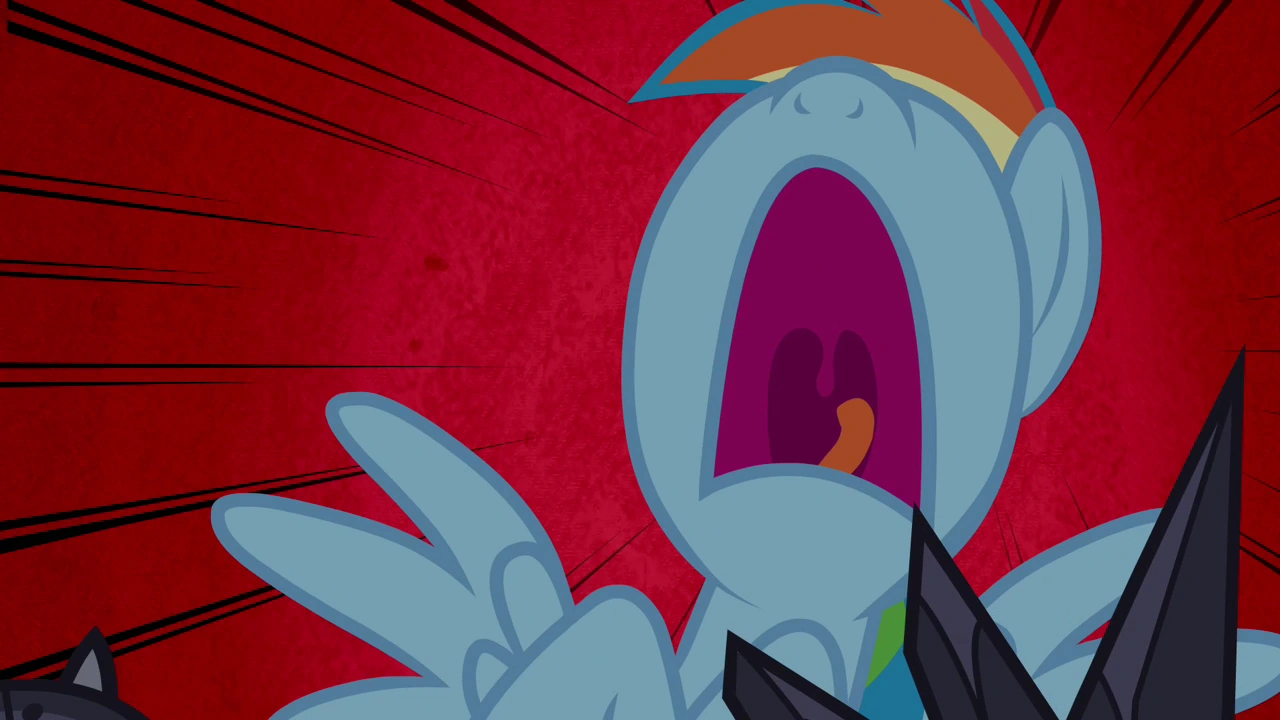 Image - Rainbow Dash screaming in red background S4E03.png - My Little Pony Friendship is Magic Wiki