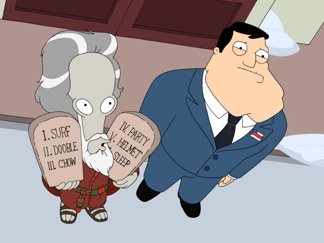 Rapture's Delight - American Dad! Wiki - Roger, Steve, Stan