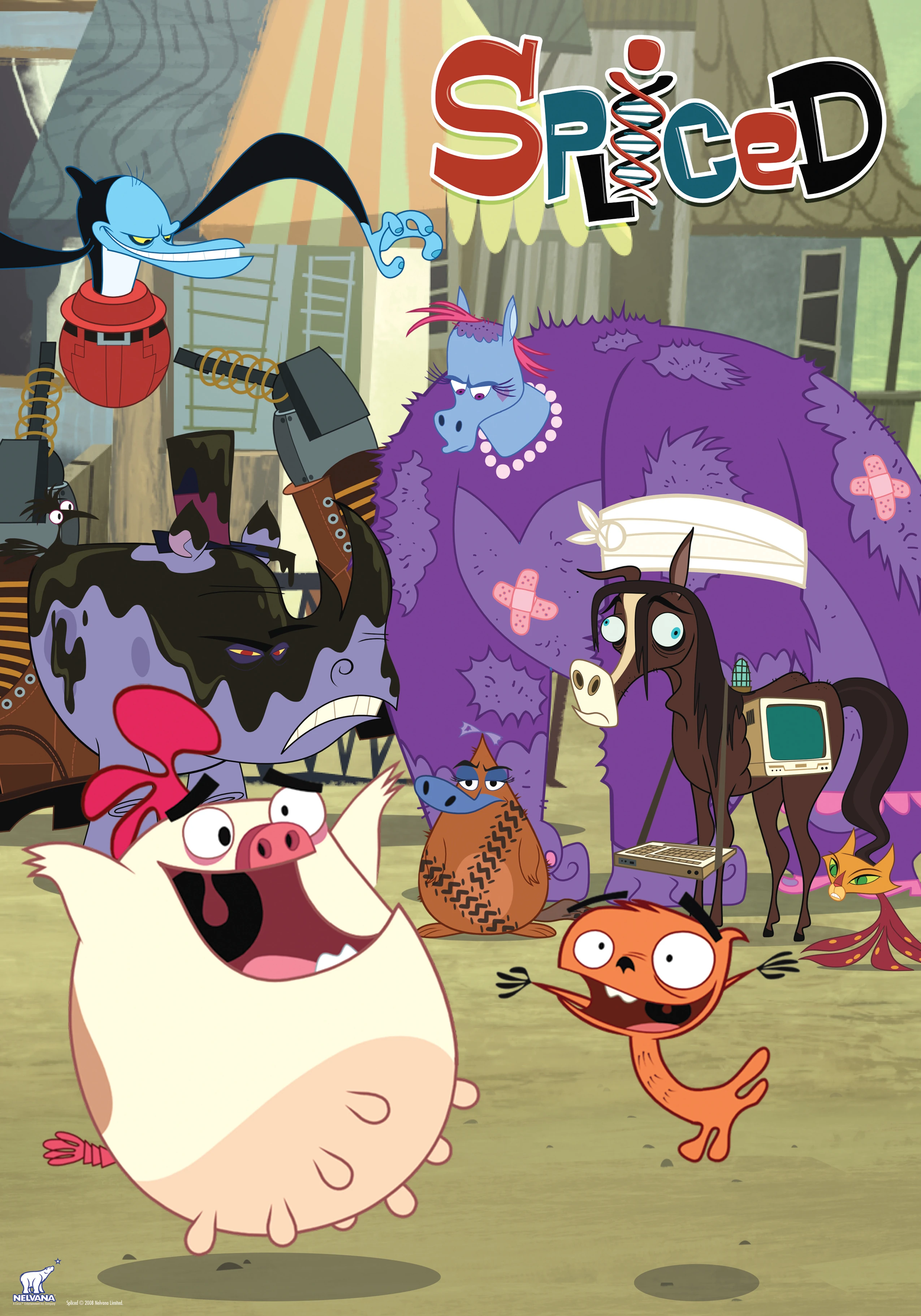 Spliced | Cartoon, Comic book cover, Fictional characters