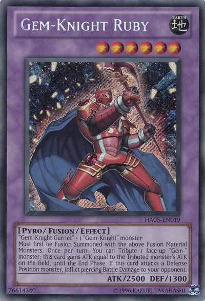 Gem-Knight Ruby - Yu-Gi-Oh!