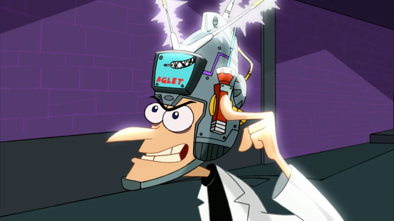 Doofenshmirtz activates the Delete-From-My-Mind-inator