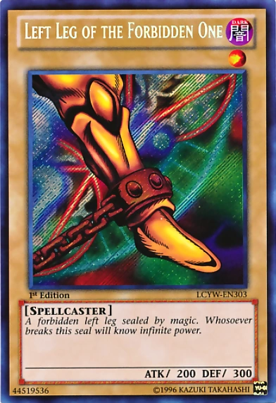Yu Gi Oh Cards Exodia Left Leg