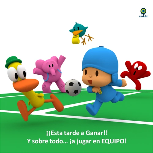 Pocoyo jugando futbol - Imagui